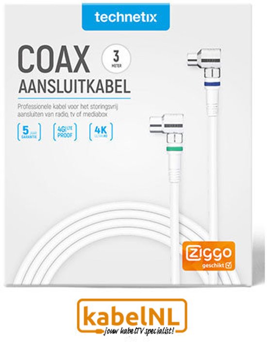 Technetix RLA ++ 21 coax kabel Ziggo 3 meter | bol