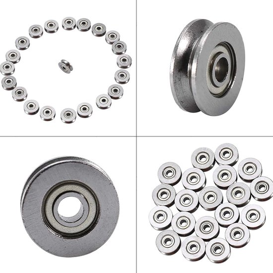 20 Stuks V623ZZ V Groove Kogellager Katrol Wielen - Gids Katrol Rail ...