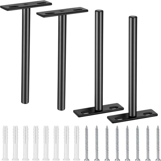 Onzichtbare Zwevende Plankdragers - 4 Stuks voor Wandmontage - Stevige ...