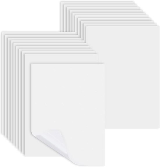 20 vellen zelfklevend stickerpapier A4 formaat - Waterdicht vinyl folie ...