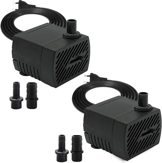 Mini-waterpomp 2 stuks ultra stille aquariumpomp met 15 m netsnoer 350 ...
