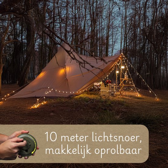 Camping lamp, lichtsnoer, zaklamp, powerbank (4in1) kampeerlamp met ...