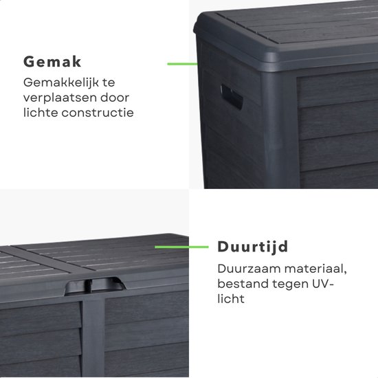 Cheqo® Kussen Opbergbox - Kussenbox - Tuinkussenbox - Tuinkussen Box ...