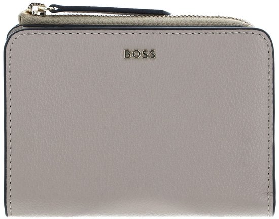BOSS Leren Portemonnee Alyce New SM Wallet Beige | bol
