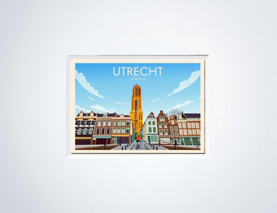 Utrecht Poster Landschap 50 x 70 cm (B2) - Steden Poster - Domtoren | bol