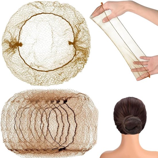 Onzichtbare haarnetjes - elastisch haarnet voor professionnels - 30 ...