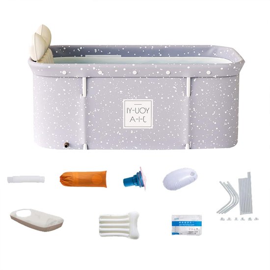 Opvouwbare badkuip 120 x 55 x 50 cm pvc 205 l rechthoekig ideaal voor ...