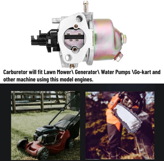 Carburateur Kit voor Grasmaaier en Generator Ruixing 127 2KW - 3KW ...