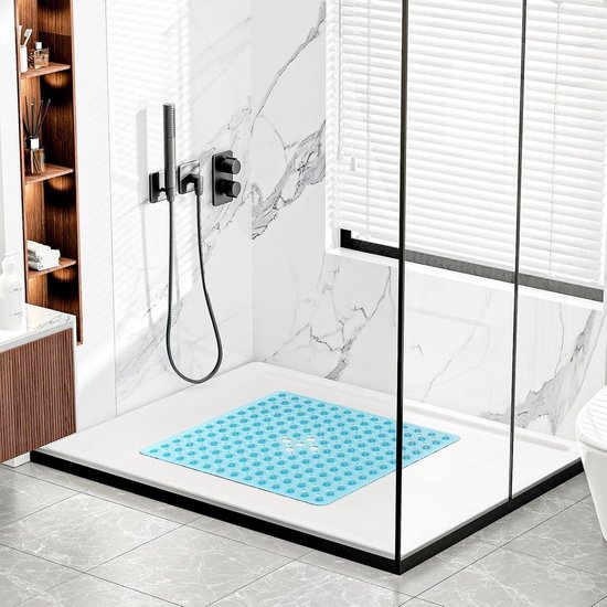 Vierkante Antislip Douchemat - 53 x 53 cm Voor Binnendouche Rubberen ...
