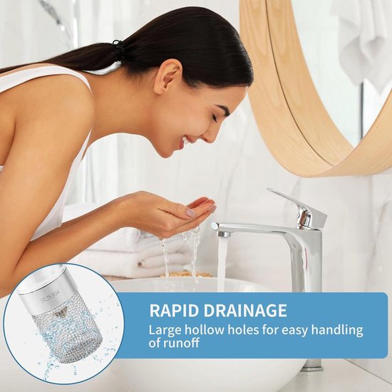 Washbasin Stoppers 34-40 mm Universal Pop Up Drain Strain with Hair ...