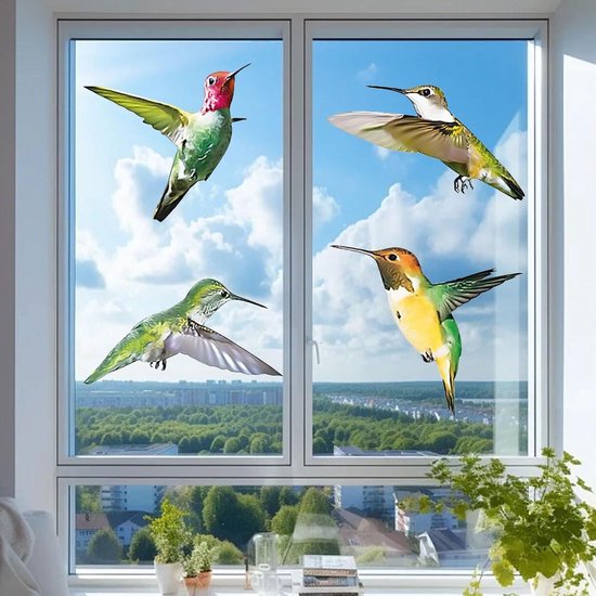 Vivid Window Stickers for Glass to Deter Birds - Set of 9 Unique ...