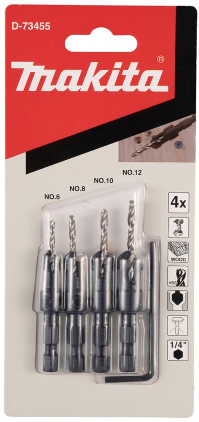 Makita D-73455 Verzinkboor Quad Driver-set | bol