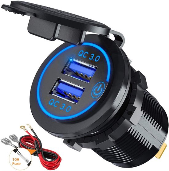 Dubbele-Usb-Contactdoos-Auto-Met-Aanraakschakelaar-12V-24V-36W-2-Poorts ...