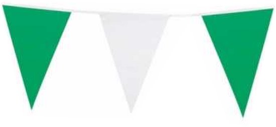 Vlaggenlijn - Groen, wit - 6m | bol
