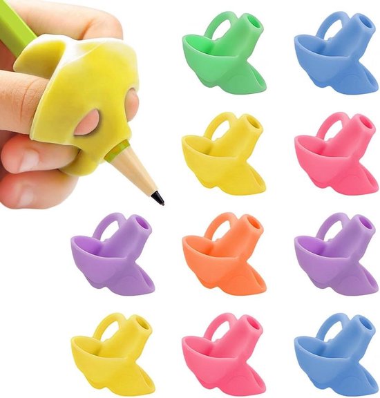 Pencil Grip for Children Pen Handle 10 Pieces - Writing Aid for Body ...