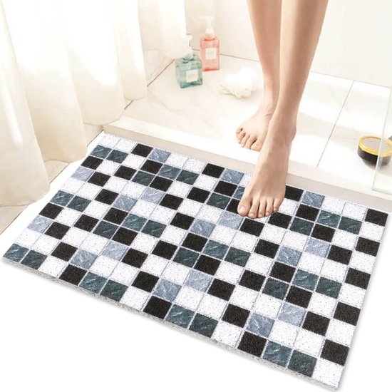 Antislip Douchemat 45 x 75 cm - Sneldrogend & Comfortabel - PVC Badmat ...