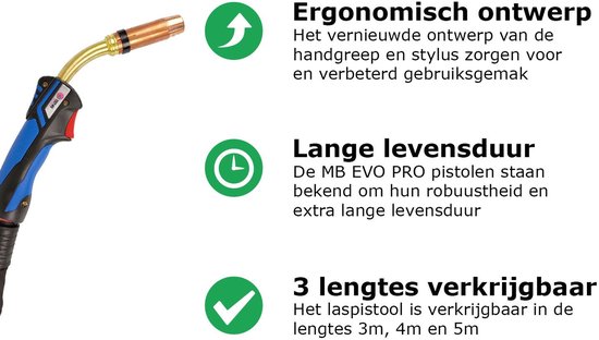 Binzel MIG pistool MB EVO PRO 501 D 5 meter | bol