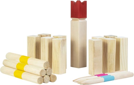 Kubb - Zweeds werpspel voor buiten - Houten buitenspel voor gezin en vrienden -... | bol