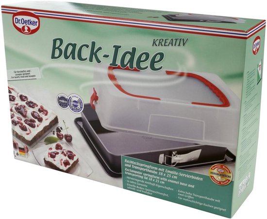 Dr. Oetker Springvorm met deksel 'Kreativ' - rechthoek - 38x25 cm | bol