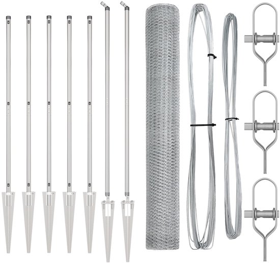 vidaXL - Hexagon - Fence - 1,2x10 - m - Gegalvaniseerd - Staal ...
