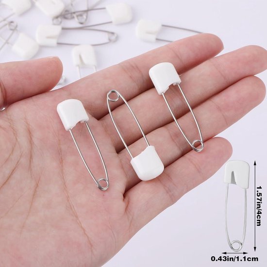 Baby Safety Pins Small 40mm - 50pcs - Diaper Pens for Baby Toddler ...