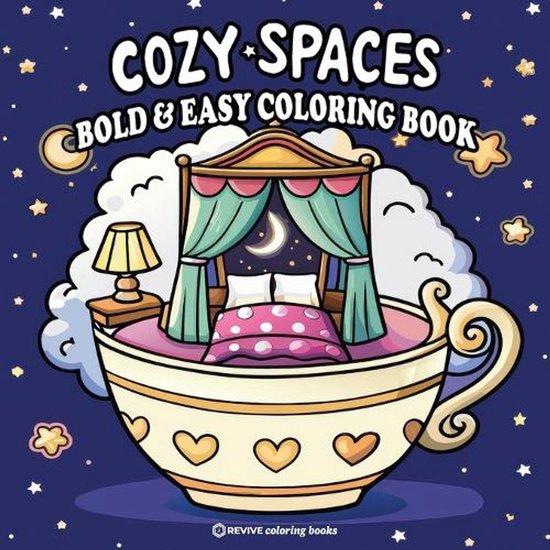 Bold & Easy Stress Relief Coloring Books- Bold & Easy Cozy Spaces ...