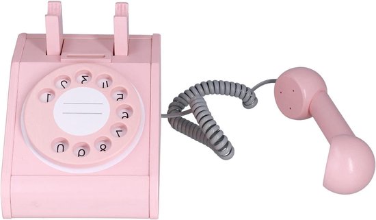 Simple Rotating Dial Fixed Phone Toy for Home (Pink) - Vintage Phone | bol