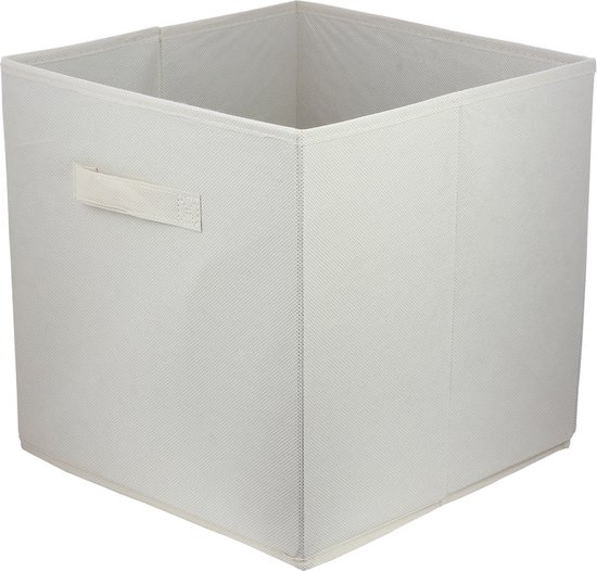 LAVITA® Opbergmand Textiel - 31x31x31 Crème - 1 stuk - Opbergbox Kast ...