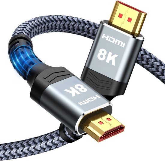 Ultra HD 8K - 8K@60 HDMI-kabel - 4K 120hz - 3 meter - 48 Gbps - 2.1 High Speed HDMI... | bol