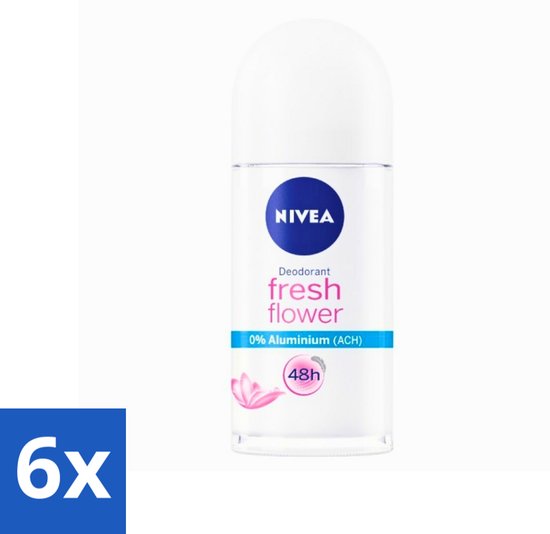 Nivea - Deo Roller - Fresh Flower - 48 Uur Lang Werkend - 50 ml - Voordeelverpakking -... | bol