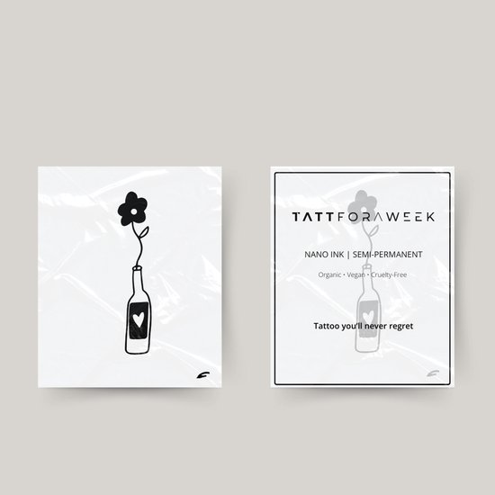 Tijdelijke tattoo bloem in vaas | Neptattoo volwassenen | Tijdelijke ...