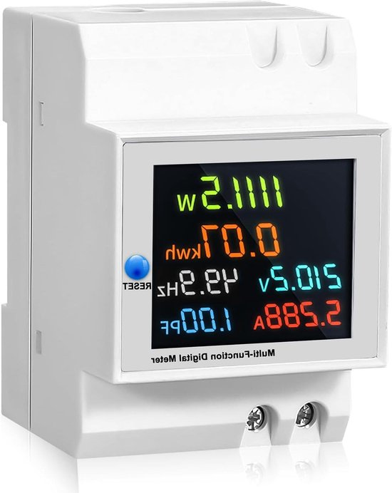 LCD digitale energiemeter 6-in-1 multifunctionele stroommeter AC40-300V ...