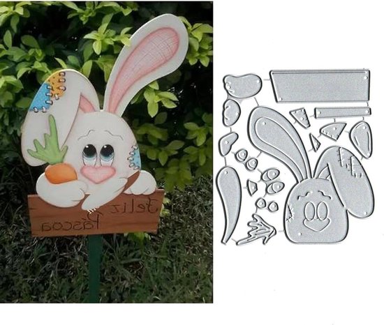 Paashaas Konijn Dier Metalen Die Cuts Voor Kaarten Maken - Snijden Dies ...
