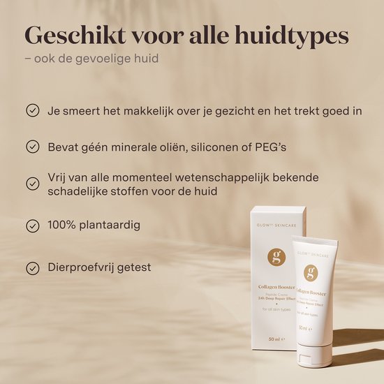 Glow25 Collageen Boostercrème - Hyaluronzuur & Vitamine C - Alle ...
