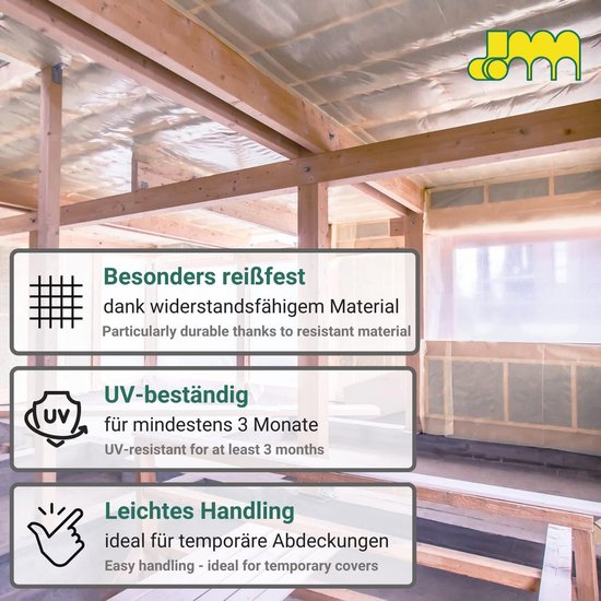 Multifunctionele Bouwfolie 3 x 10 m - Ondoorzichtig, Scheurbestendig en ...