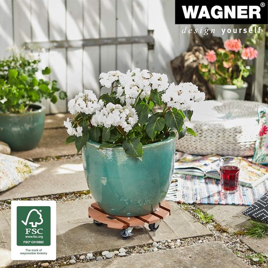 Plantentrolley Ø 29 x 75 cm I Bloementrolley voor binnen + buiten I ...