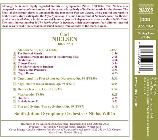 South Jutland Symphony Orchestra, Niklas Willén - Nielsen: Aladdin Suite/Pan And... | bol