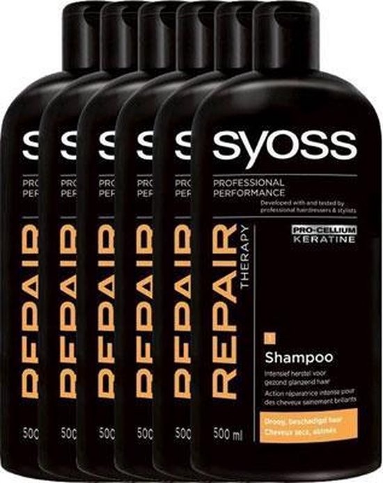 Syoss Shampoo Repair Therapy Voordeelverpakking 6 x 500 ml | bol