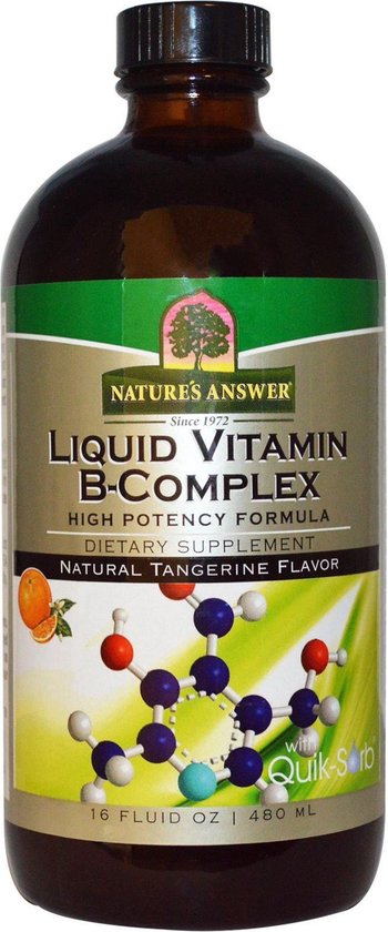 Liquid Vitamin B-Complex, Natural Tangerine Flavor (480 ml) - Nature's ...
