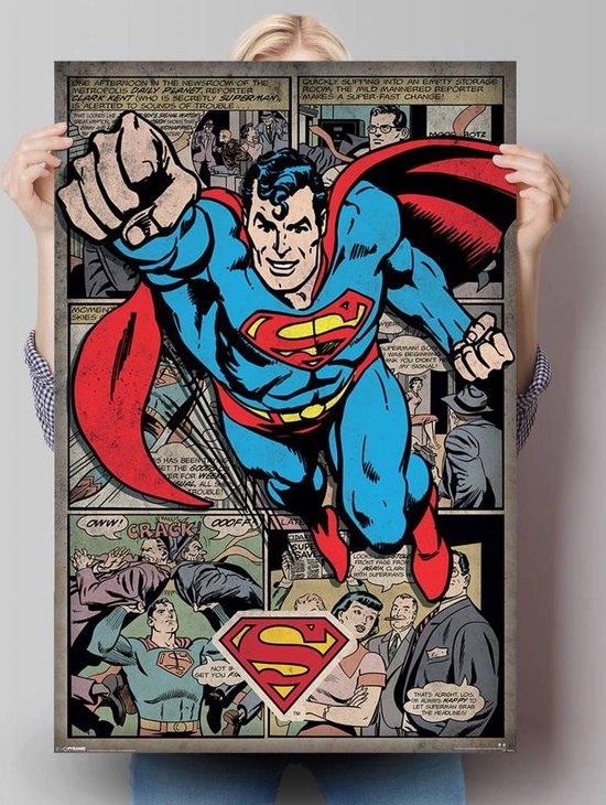 REINDERS Superman comic - Poster - 61x91,5cm | bol.com
