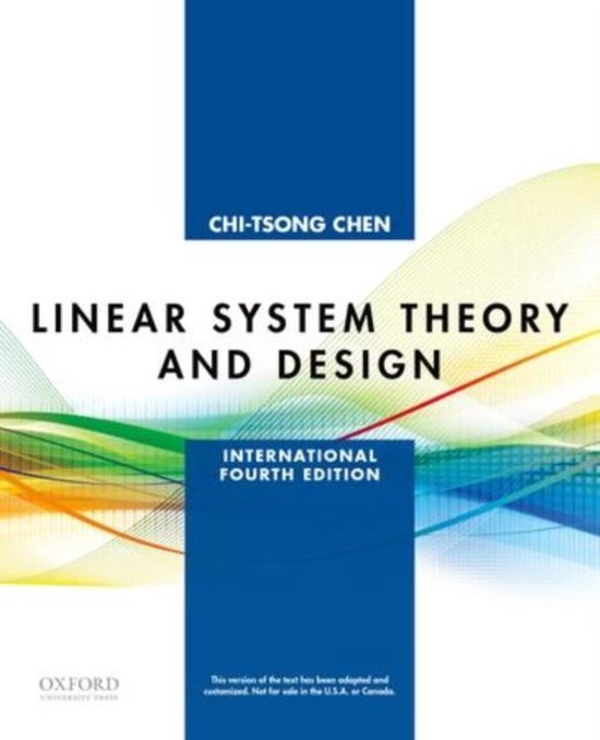 Linear System Theory & Design 4E | 9780199964543 | Chen | Boeken | bol