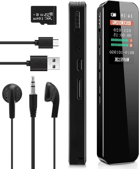 Digitale spraakrecorder - USB oplaadbaar - spraakopname apparaat - mini ...