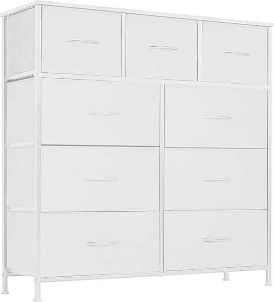 Commode - kast - stoffen ladenkast - opbergkast, 9 laden van stof met ...