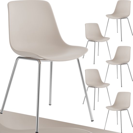 tectake® Mave stoelen - Kunststof eetkamerstoelen in modern design ...