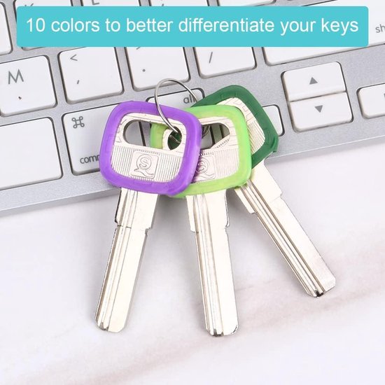 30-Piece Key Caps Set with Key Rings for Easy Identification - 10 ...