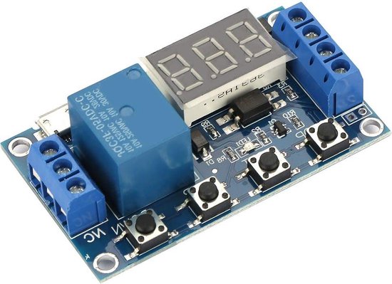 LED Display Delay Timer Relay 35238 MD - 6 Volt On-Off Module Switch - Trigger Cycle... | bol