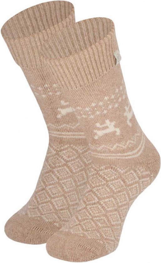 Apollo ladies wool home socks Beige 35/38 | bol