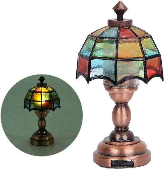 LED-lamp paraplu-vormige lampenkap voor poppenhuisaccessoires ...