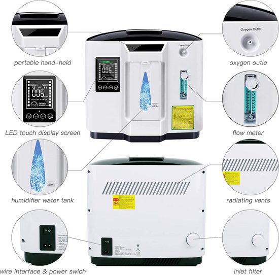 Lexium Zuurstofconcentrator - Zuurstof apparaat - Zuurstoffles | bol