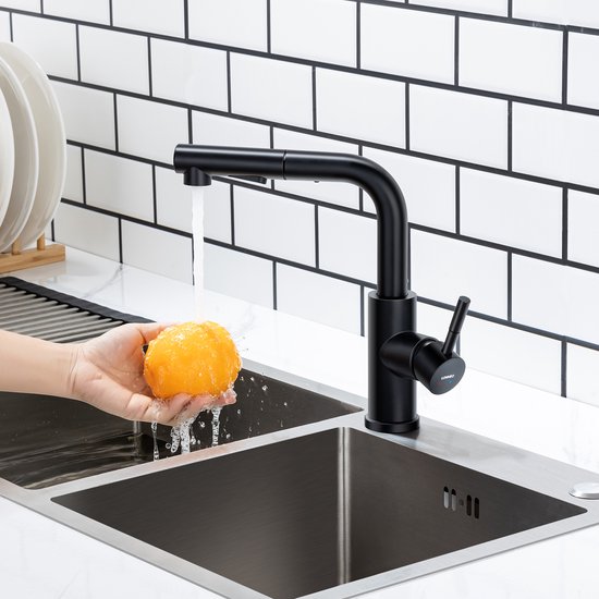Auralum max keukenkraan met uittrekbare uitloop - Keukenmengkraan - Handdouche -... | bol